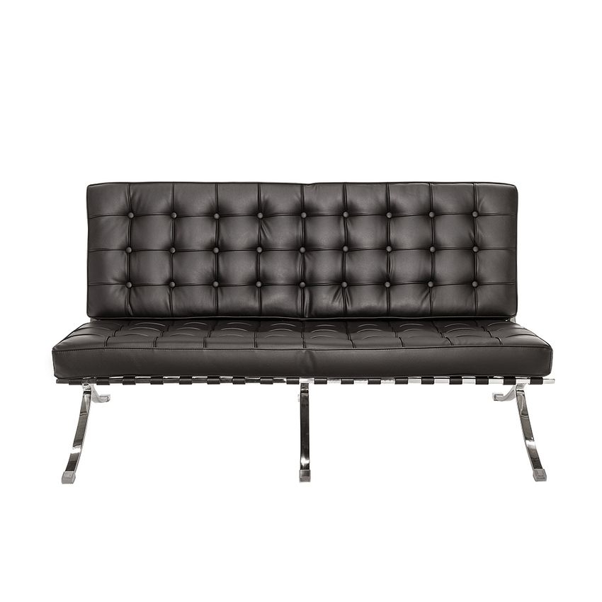 Диван двухместный Everprof Barcelona - 2 экокожа Черный купить в Екатеринбурге по цене 87112 руб.